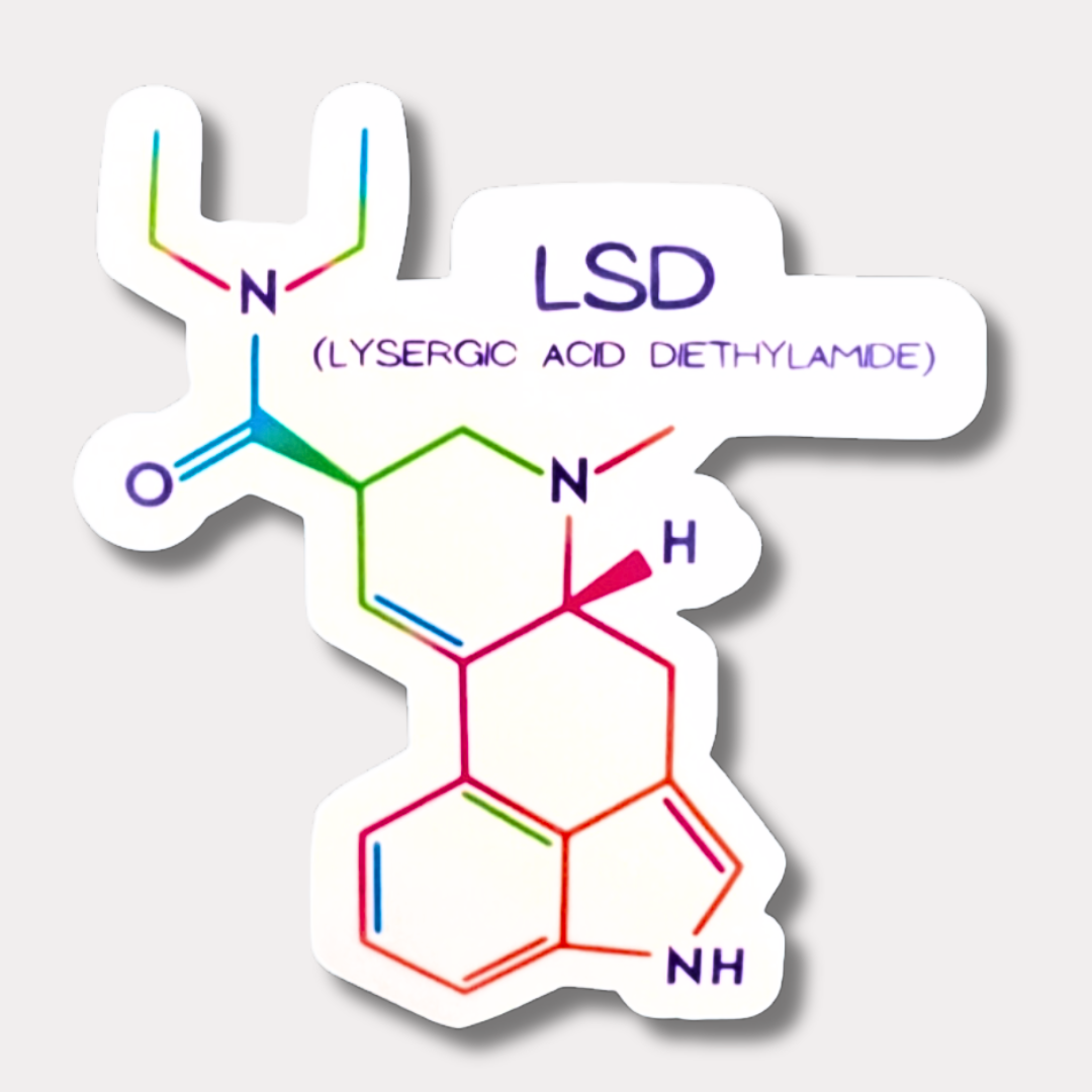 LSD Chemical Structure Sticker (with name) – NeuroChallenged